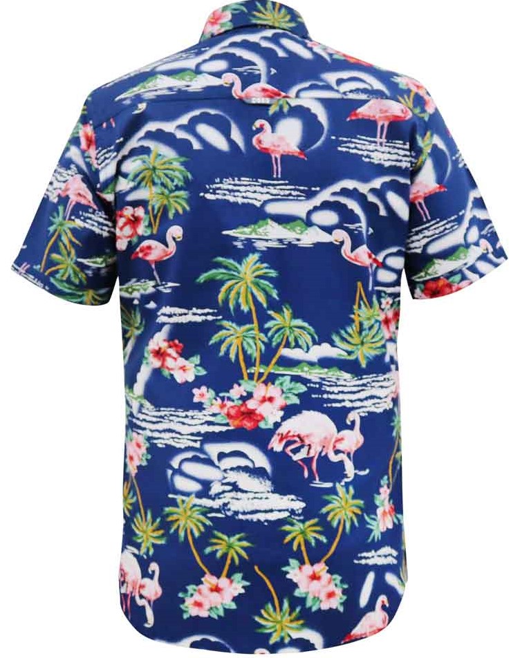 Liela izmēra Havaju stila krekls D555 Durham Flamingo Hawaiian Ao Print ...