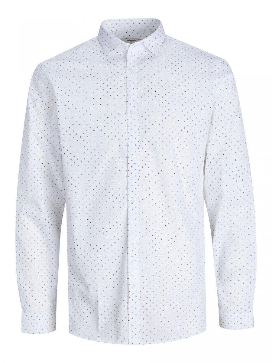 Liela izmēra krekls Jack & Jones JPRBLACARDIFF Print Shirt LS White ...